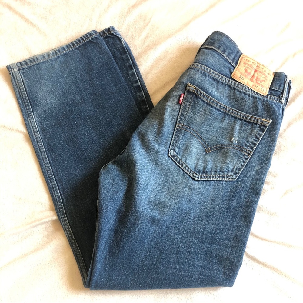 505 Levi’s 34x32 Straight Fit Denim Jeans - Gem